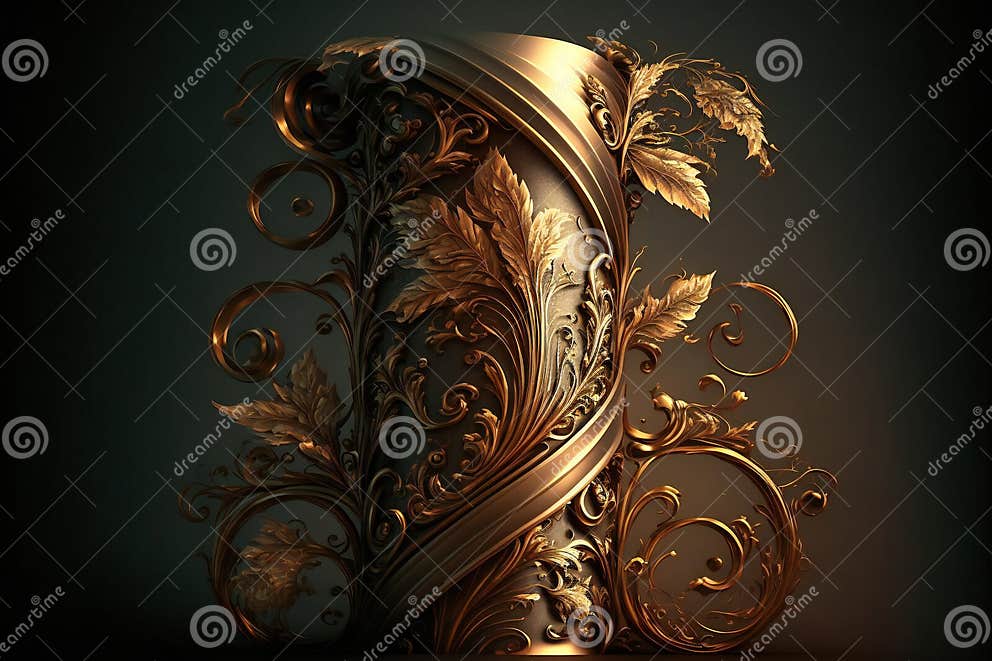 Scroll Design, Creative Digital Illustration, Abstract, Backgrounds ...