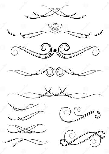Scroll Design Elements stock vector. Illustration of retro - 7573683