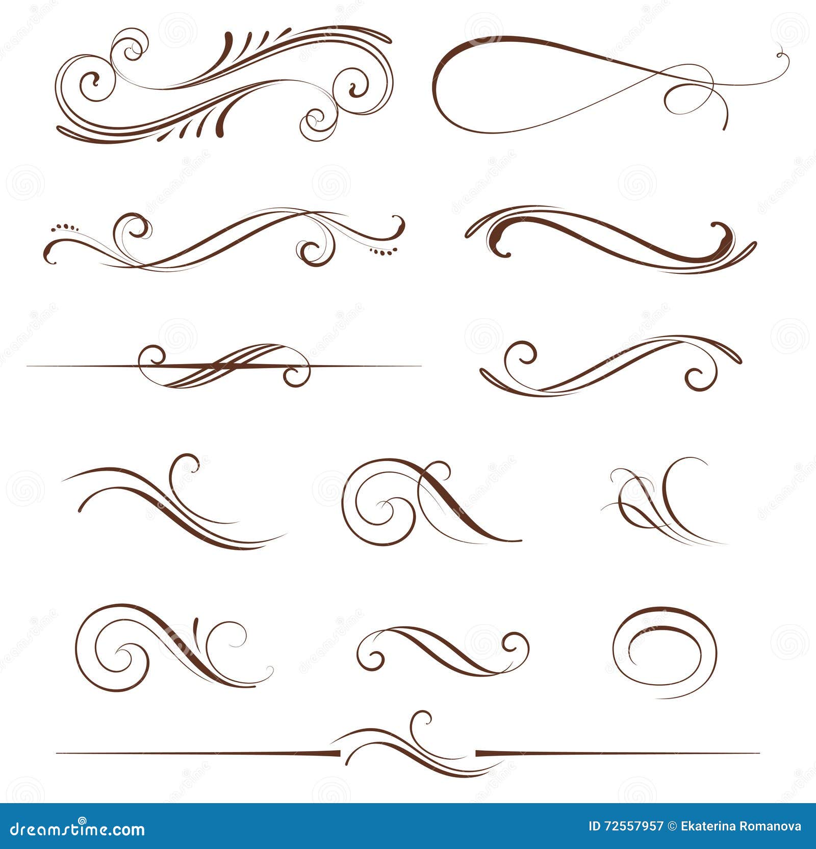 Scroll Design Set stock vector. Illustration of certificate - 72557957