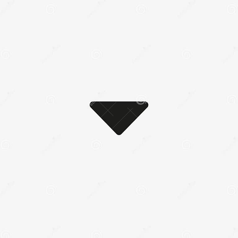 Scroll Down Arrow Icon Isolated on White Background Stock Vector ...