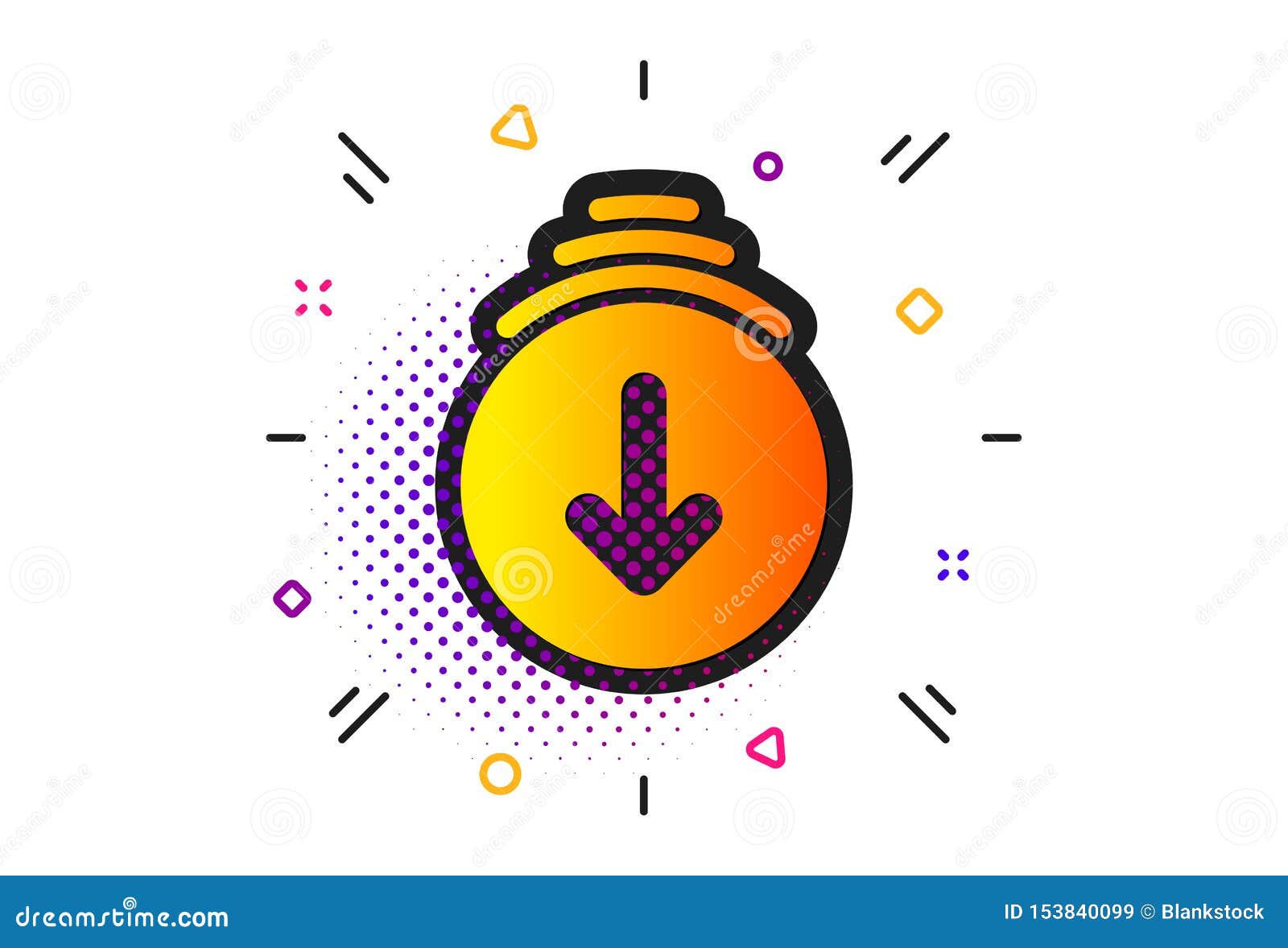 Scroll Down Arrow Icon. Scrolling Screen Sign. Swipe Page. Vector Stock ...