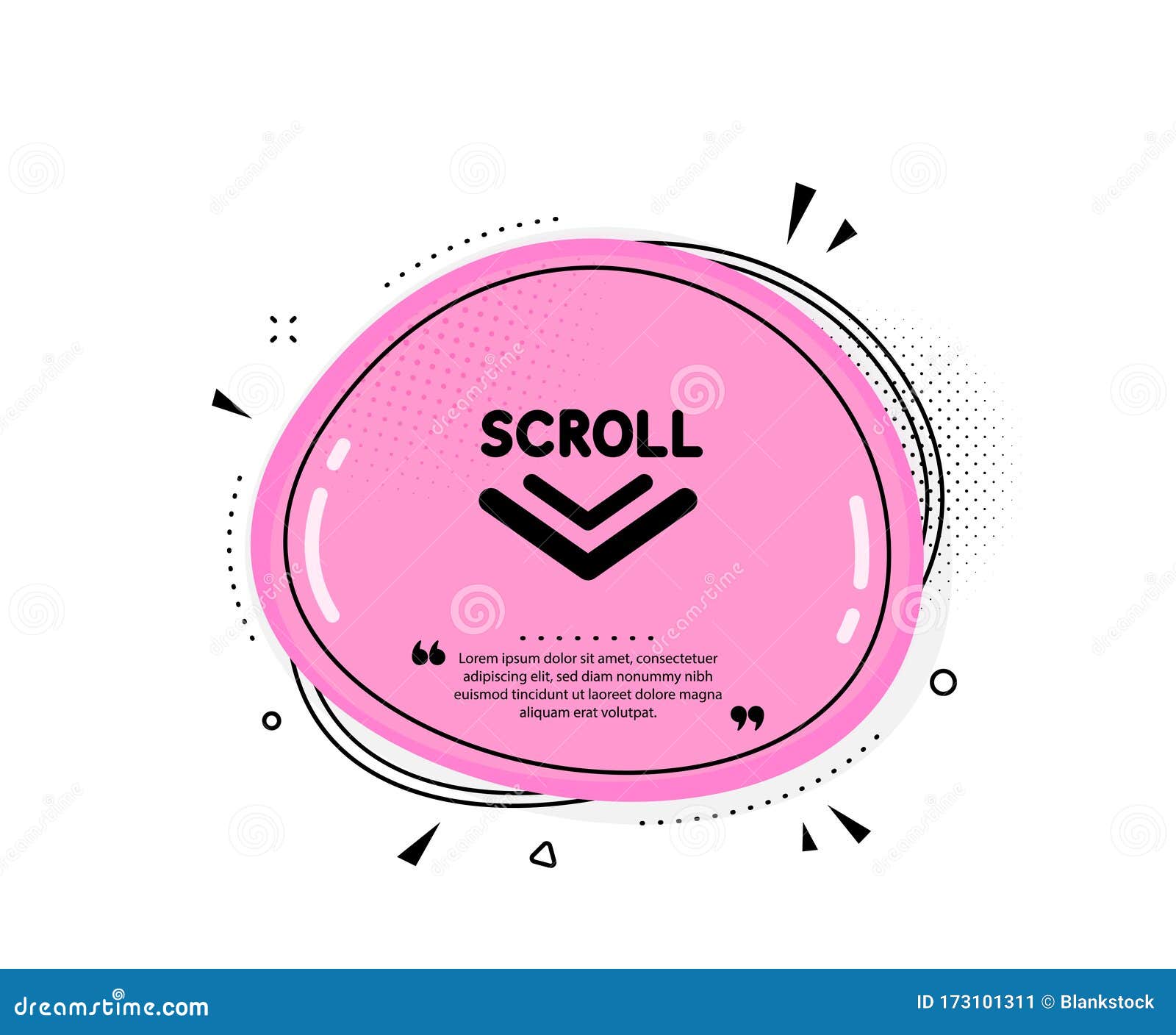 Scroll Down Arrow Icon. Scrolling Screen Sign. Swipe Page. Vector Stock ...