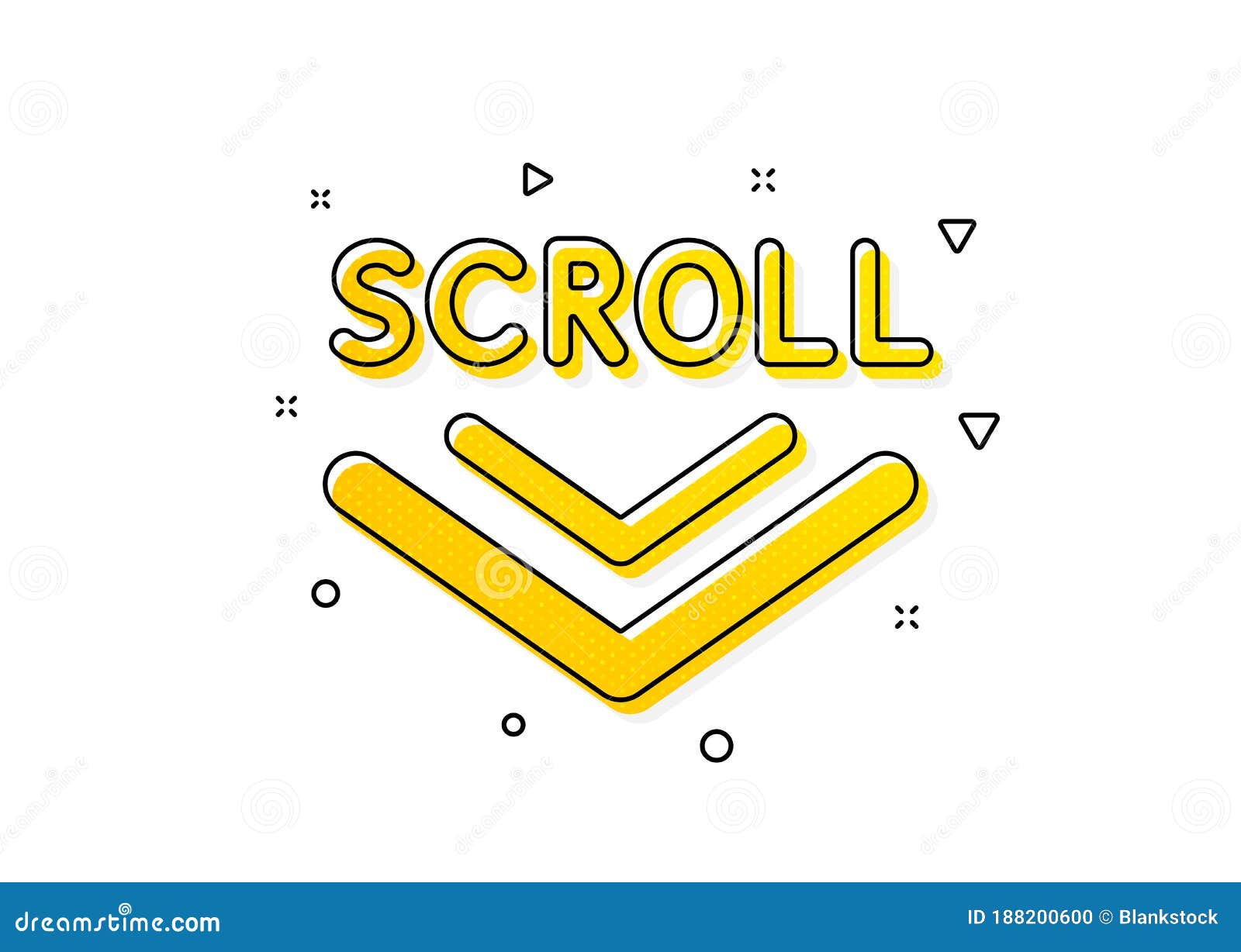 Scroll Down Arrow Icon. Scrolling Screen Sign. Swipe Page. Vector Stock ...