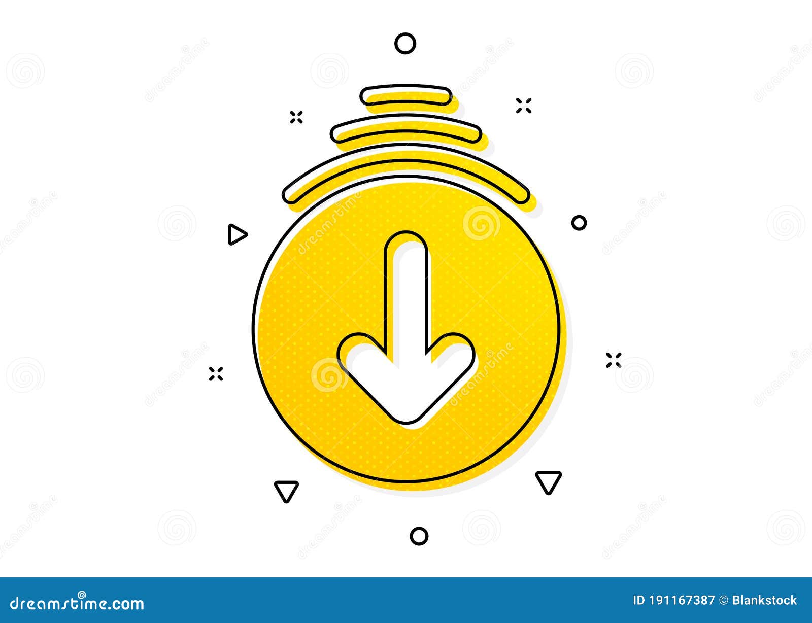 Scroll Down Arrow Icon. Scrolling Screen Sign. Swipe Page. Vector Stock ...