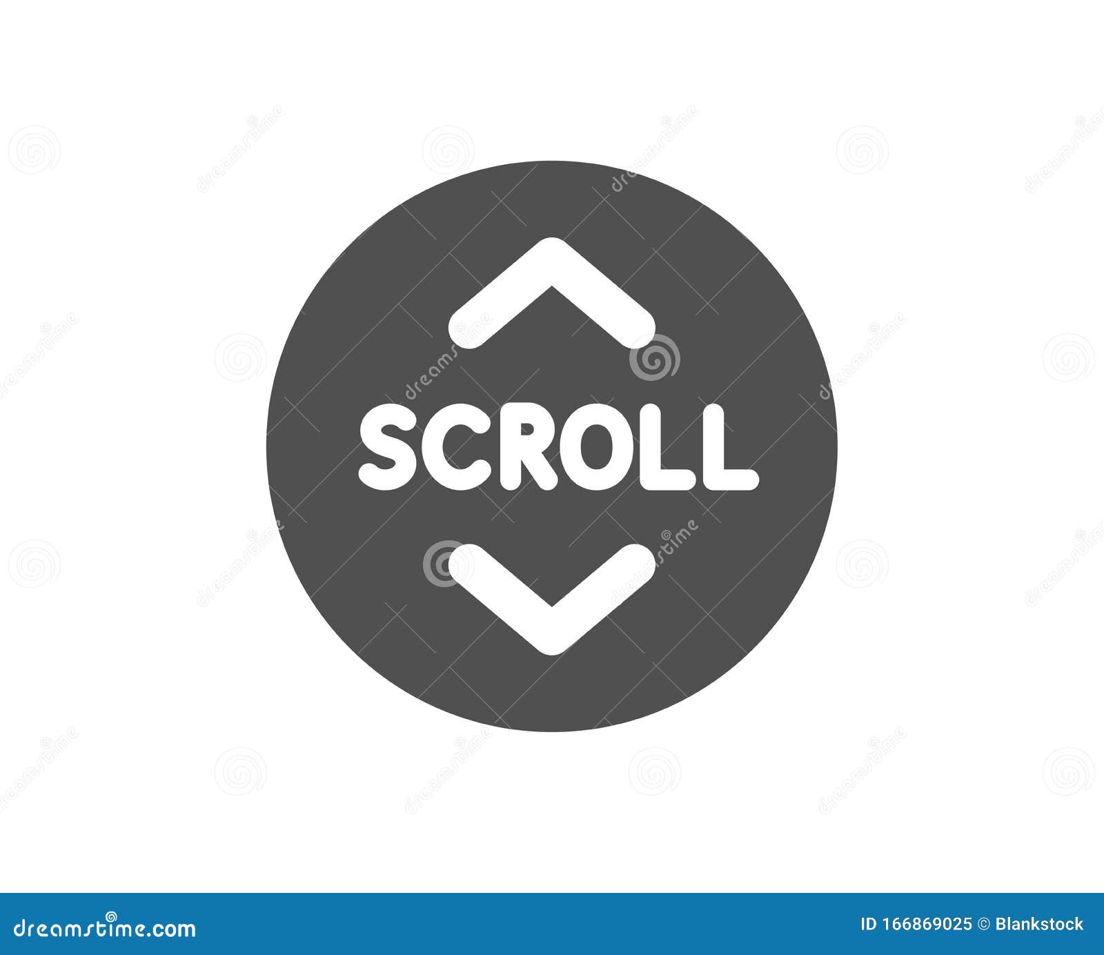 Scroll Down Button Icon. Scrolling Screen Sign. Swipe Page. Vector ...