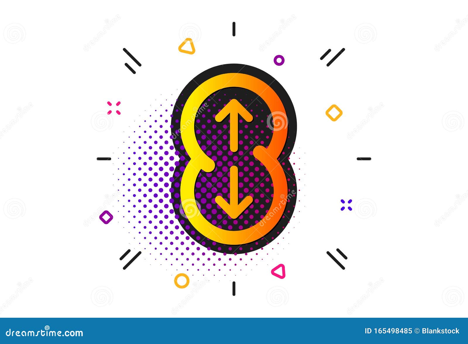 Scroll Down Button Icon. Scrolling Screen Sign. Swipe Page. Vector ...