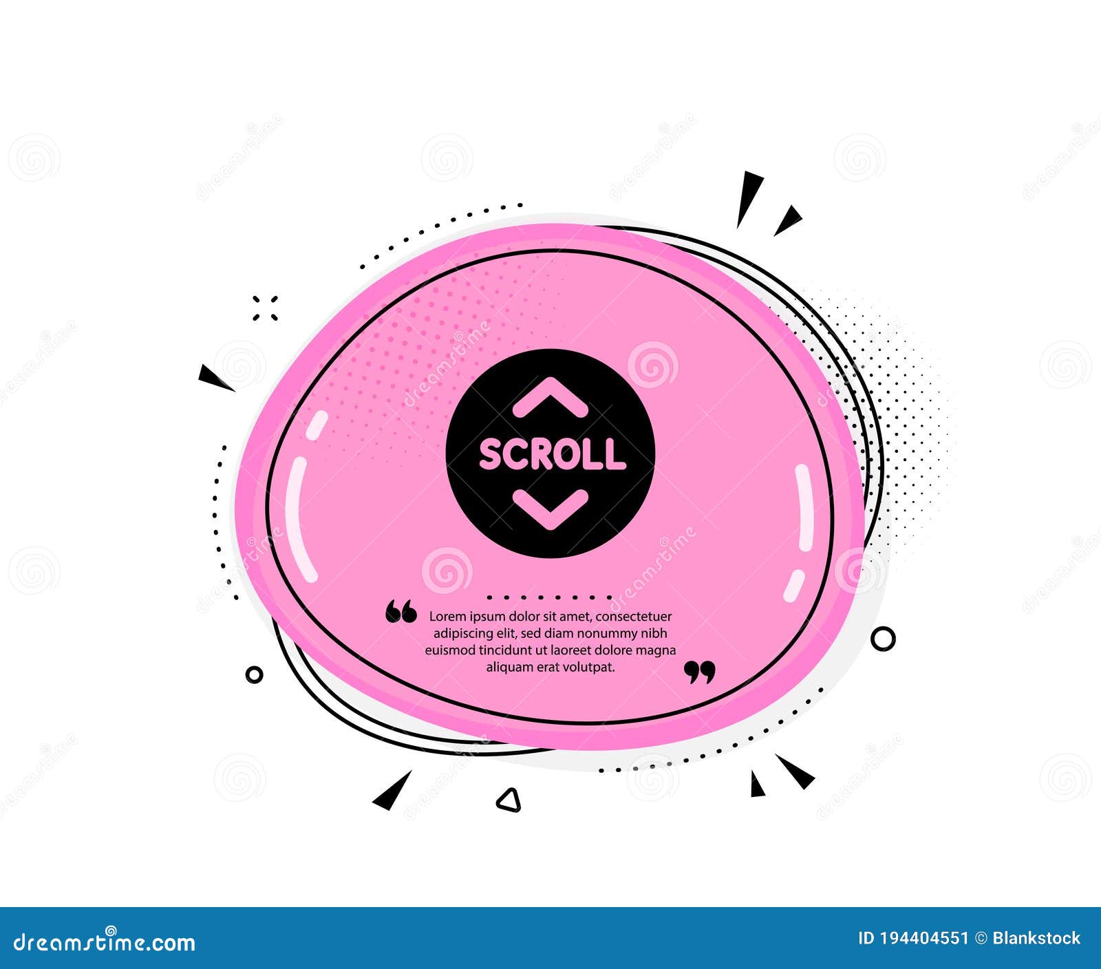 Scroll Down Button Icon. Scrolling Screen Sign. Swipe Page. Vector ...