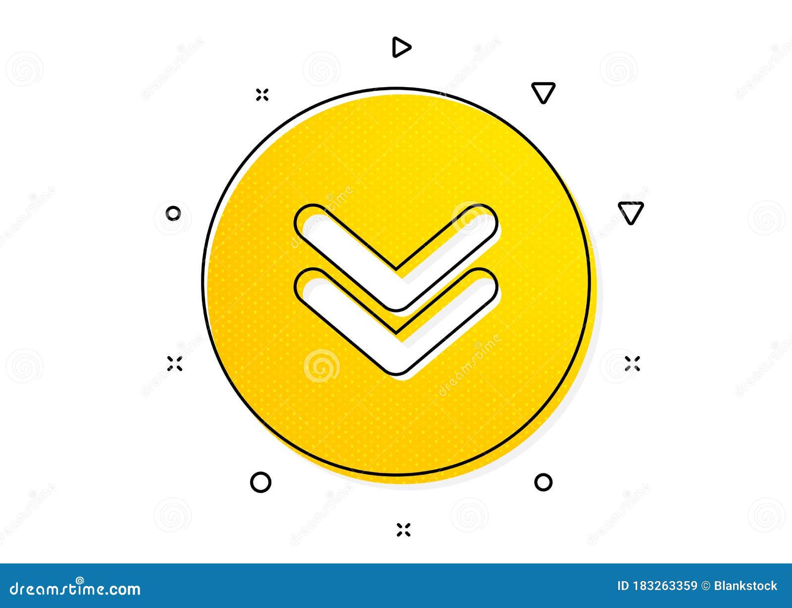 Scroll Down Button Icon. Scrolling Screen Sign. Swipe Page. Vector ...