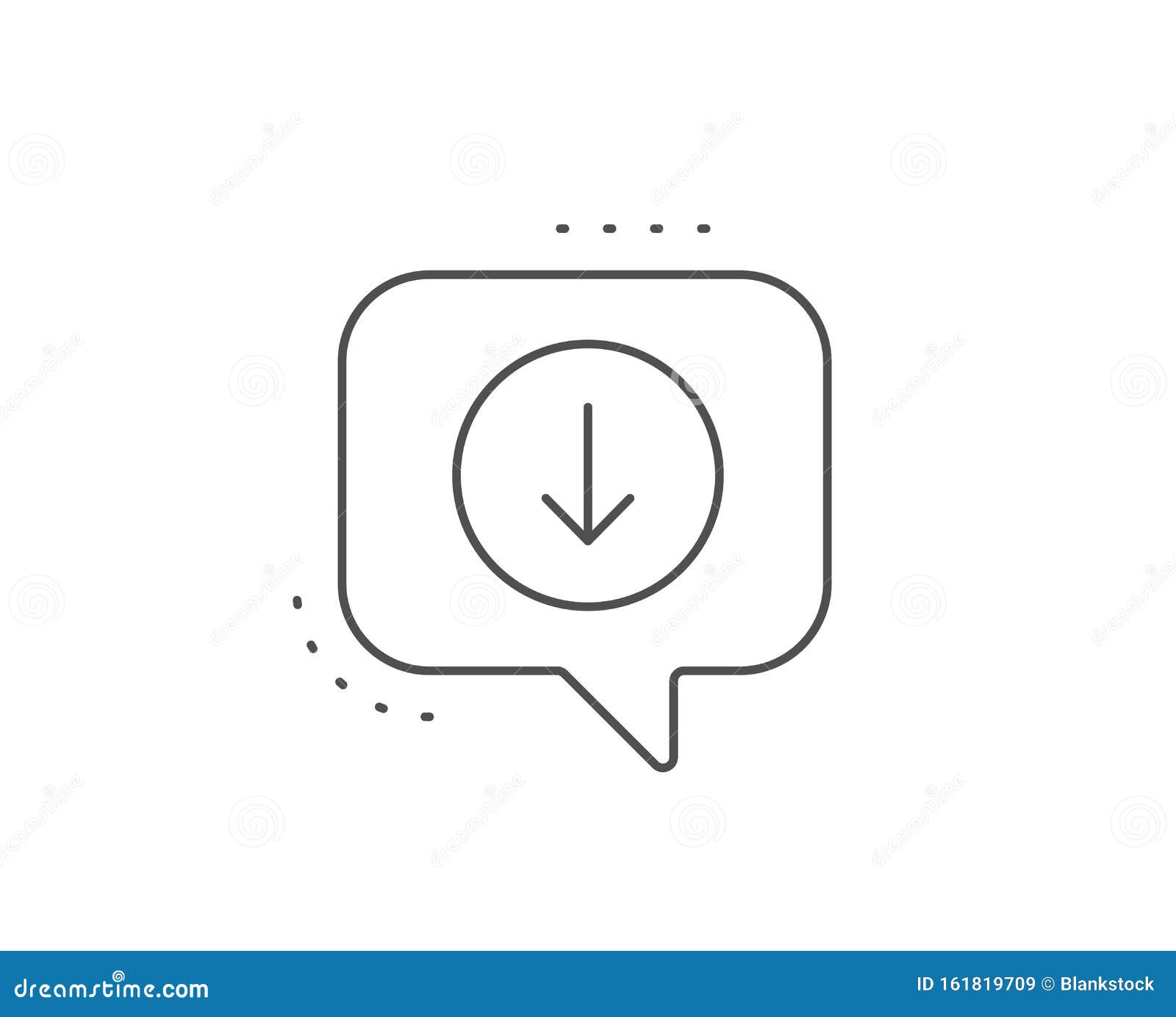 Scroll Down Button Line Icon. Scrolling Screen Sign. Swipe Page. Vector ...