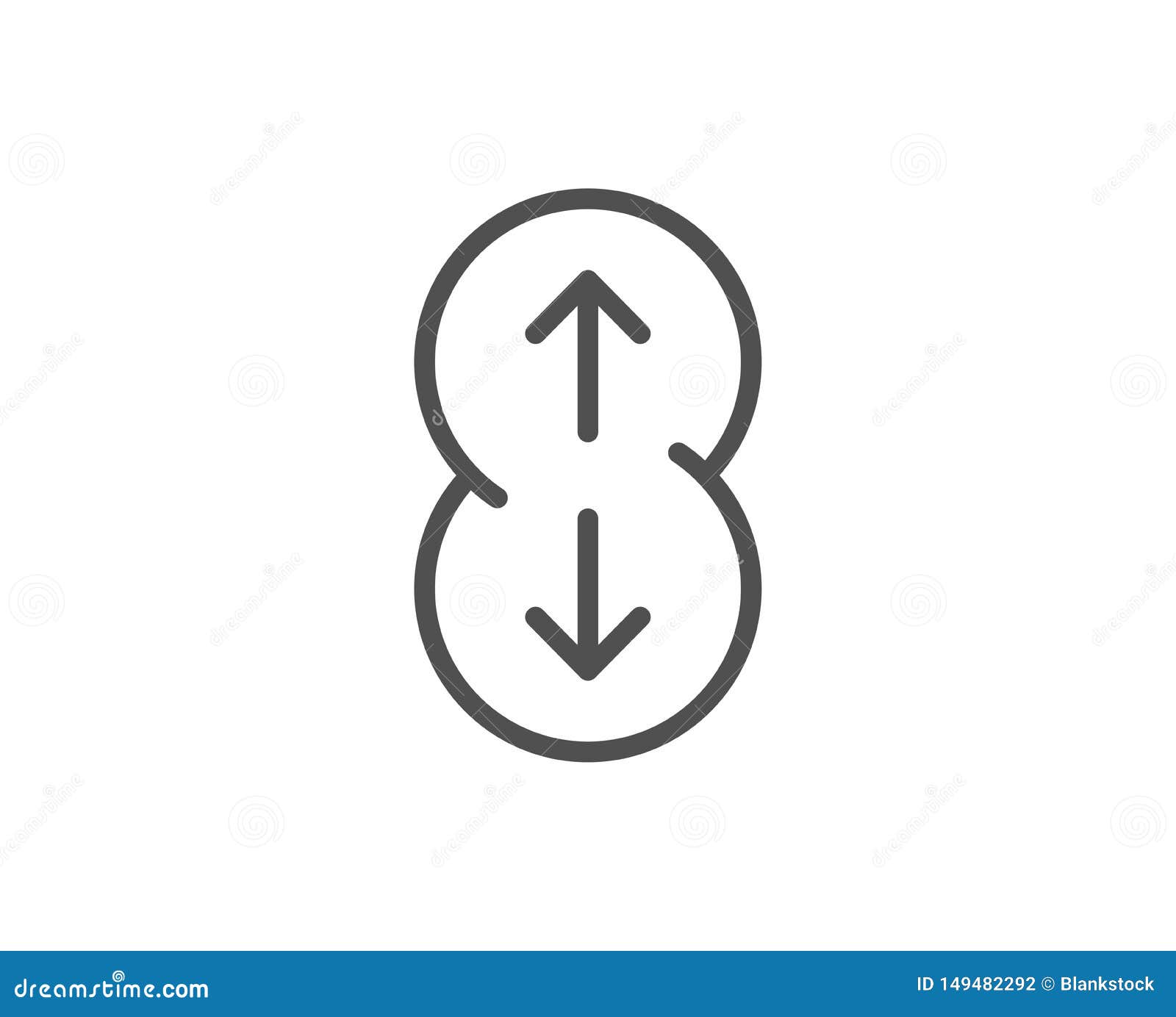 Scroll Down Button Line Icon. Scrolling Screen Sign. Swipe Page. Vector ...