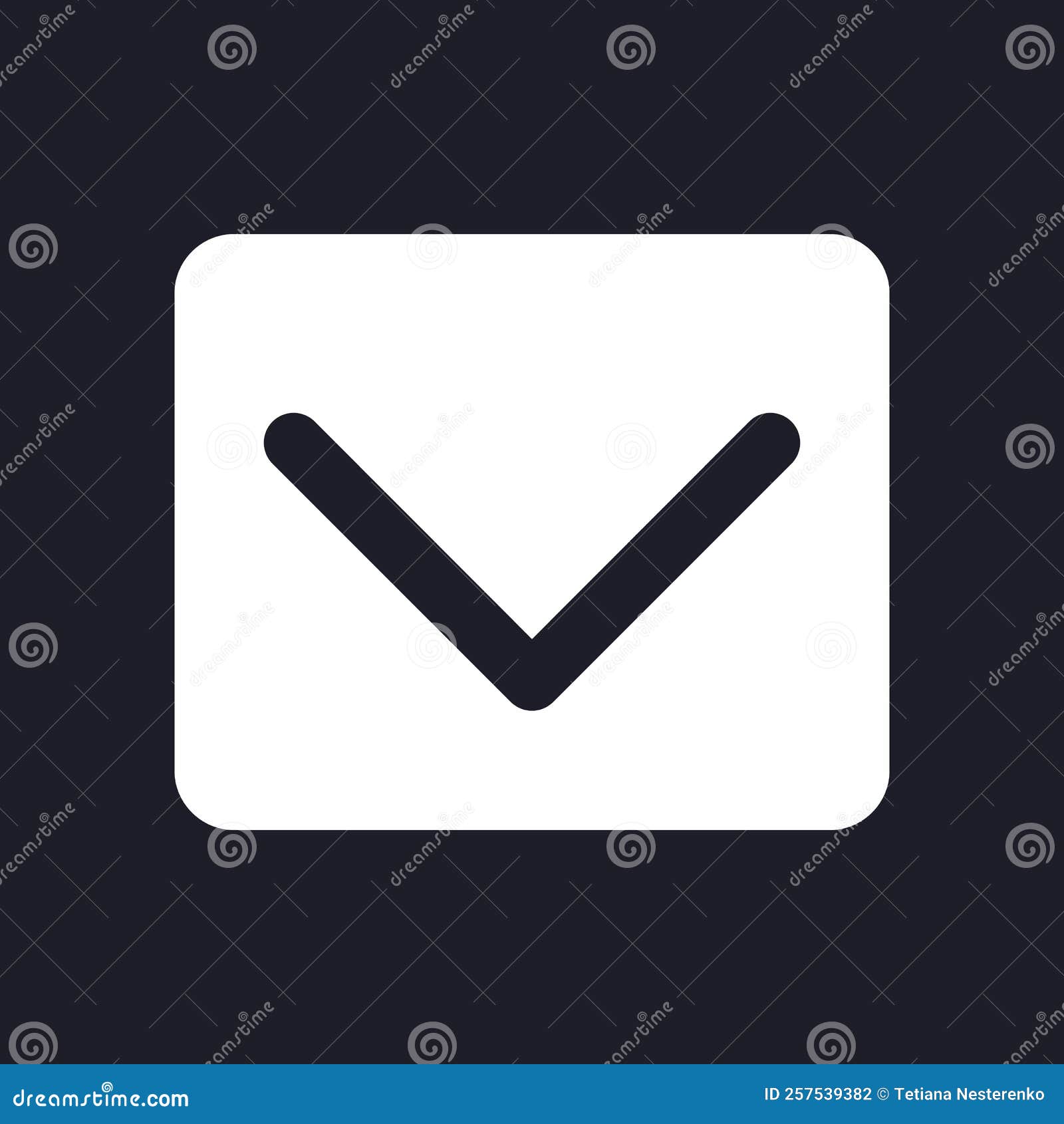 Scroll Down Dark Mode Glyph Ui Icon Stock Vector - Illustration of dark ...