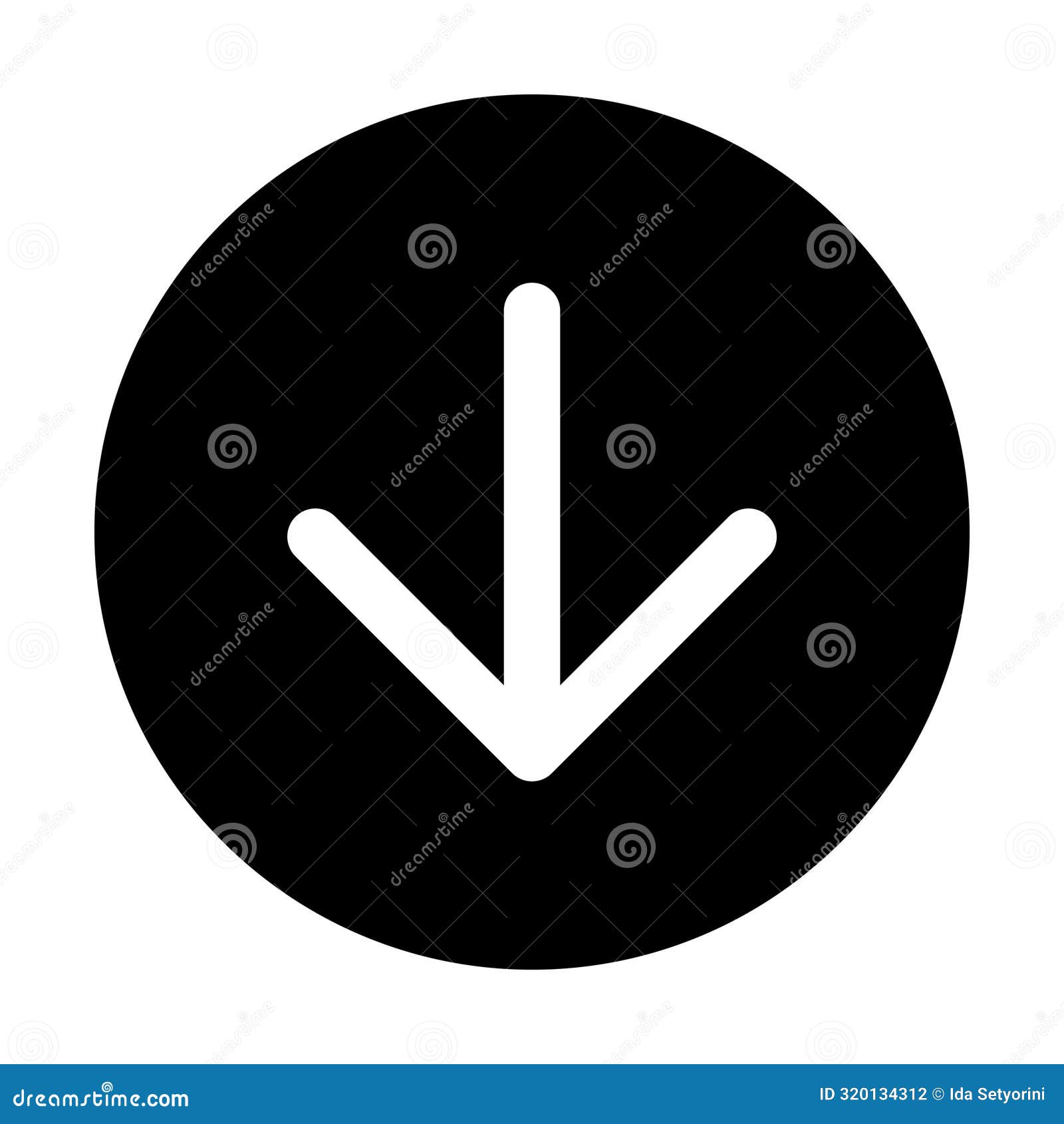 Scroll down icon stock illustration. Illustration of icon - 320134312