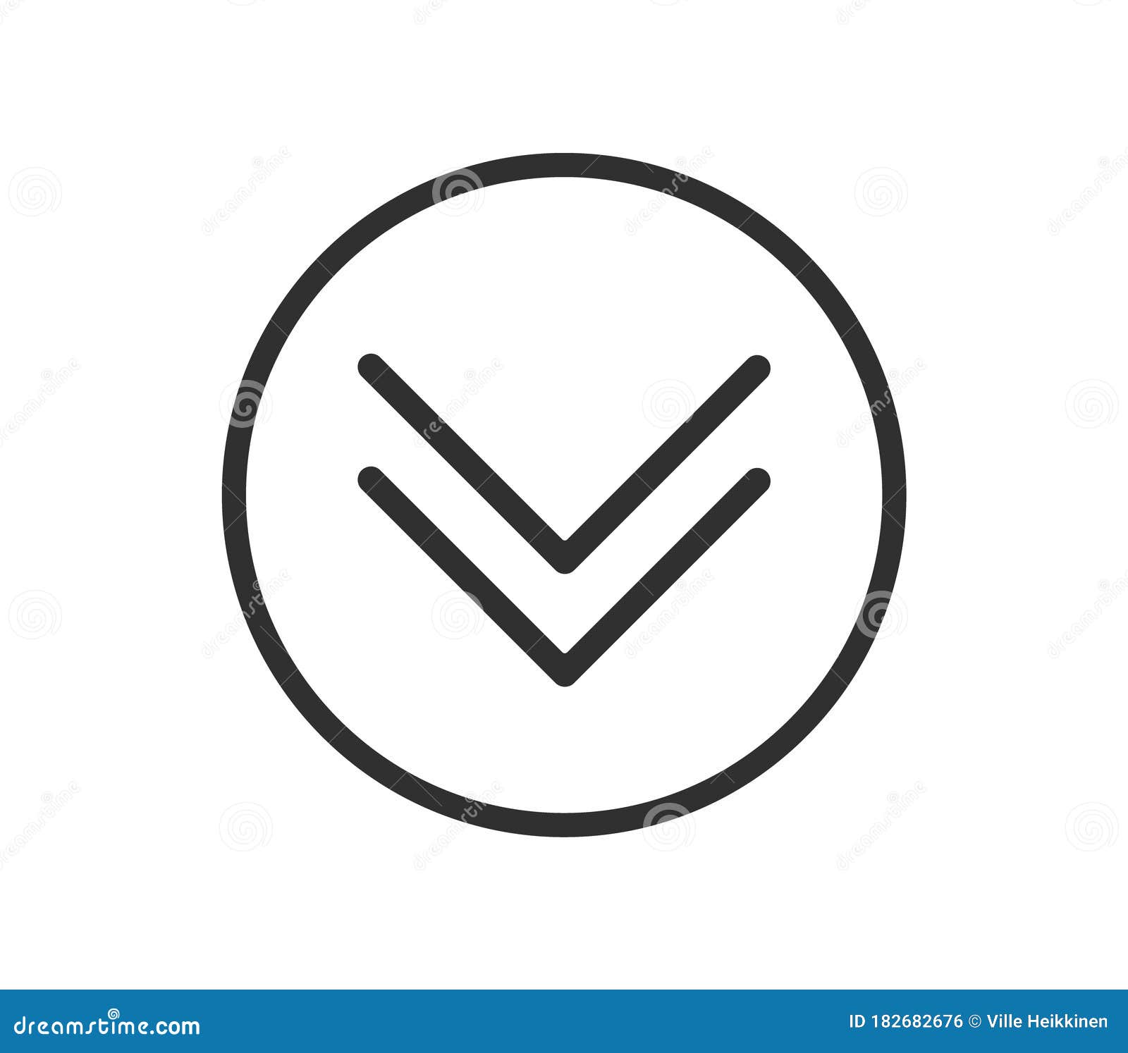 Scroll Down Icon Shape. Scrolling Mouse Symbol for Web or App Design ...