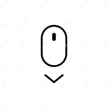 Scroll Down Icon. Vector Scrolling Sybmol for Web Design Stock Vector - Illustration of mouse ...