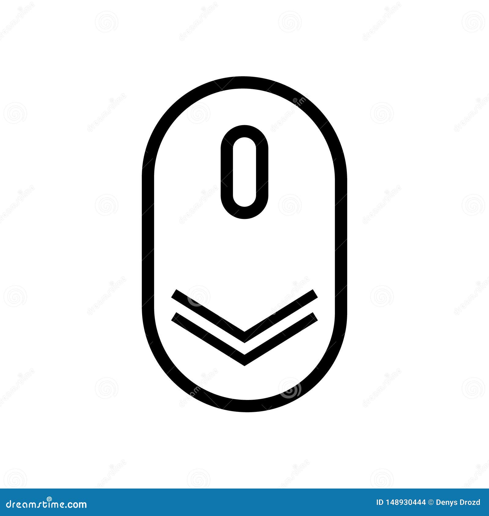 Scroll Down Icon. Vector Scrolling Mouse Symbmol for Web Design ...