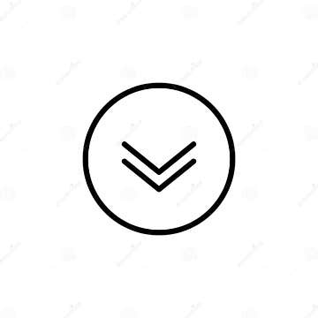 Scroll Down Icon. Vector Scrolling Sybmol for Web Design Stock Vector - Illustration of icon ...