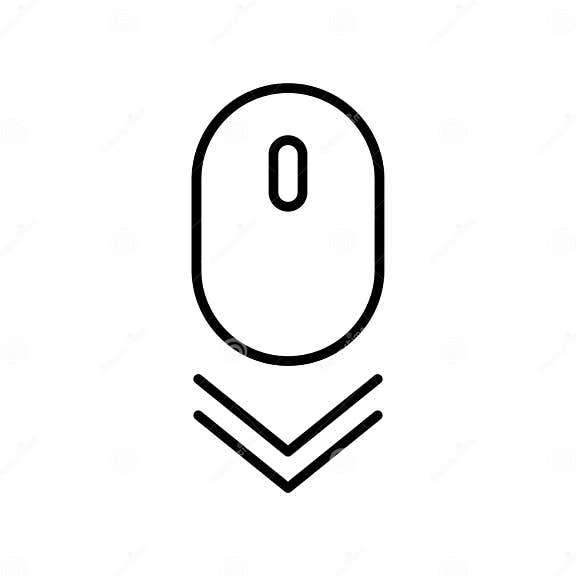 Scroll Down Icon. Vector Scrolling Sybmol for Web Design Stock Vector - Illustration of flat ...