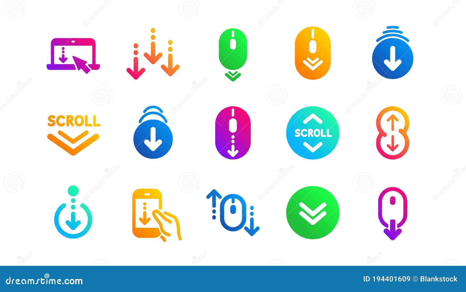 Scroll Down Arrow Icon. Scrolling Screen Sign. Swipe Page. Vector ... Scroll Down Arrow Icon. Scrolling Screen Sign. Swipe Page. Vector ...