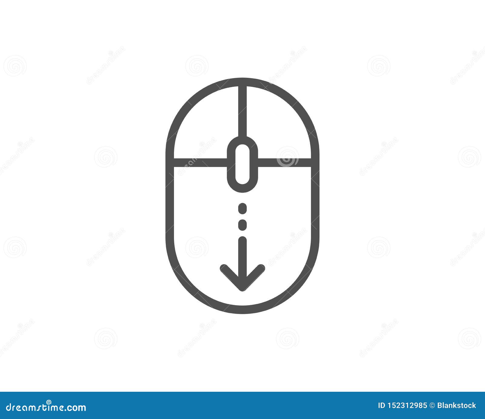 Scroll Down Mouse Line Icon. Scrolling Screen Sign. Swipe Page. Vector ...