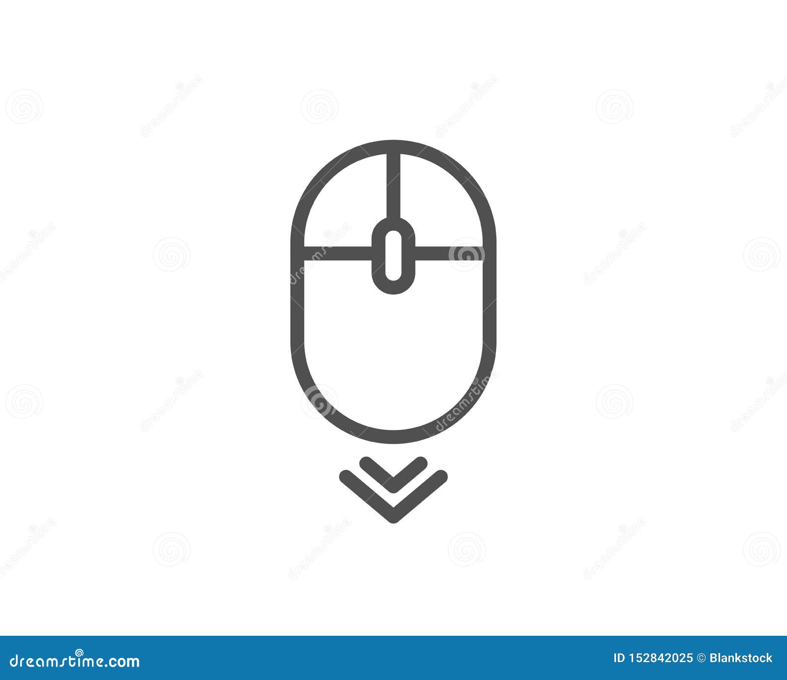 Scroll Down Mouse Line Icon. Scrolling Screen Sign. Swipe Page. Vector ...