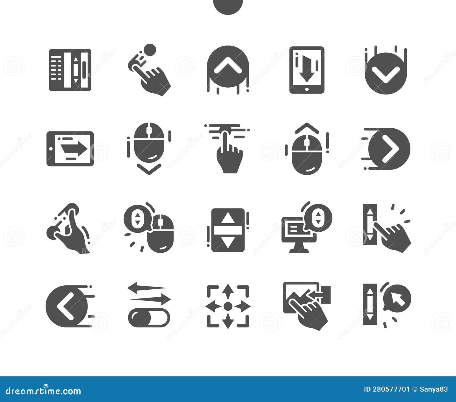 Move Left And Right Swipe Finger Gesture Outline Icon. Set Of Hand Gesturies Illustration. Signs ...