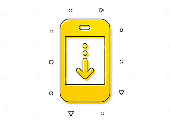 Scroll Down Phone Icon. Scrolling Screen Sign. Swipe Page. Vector Stock ...