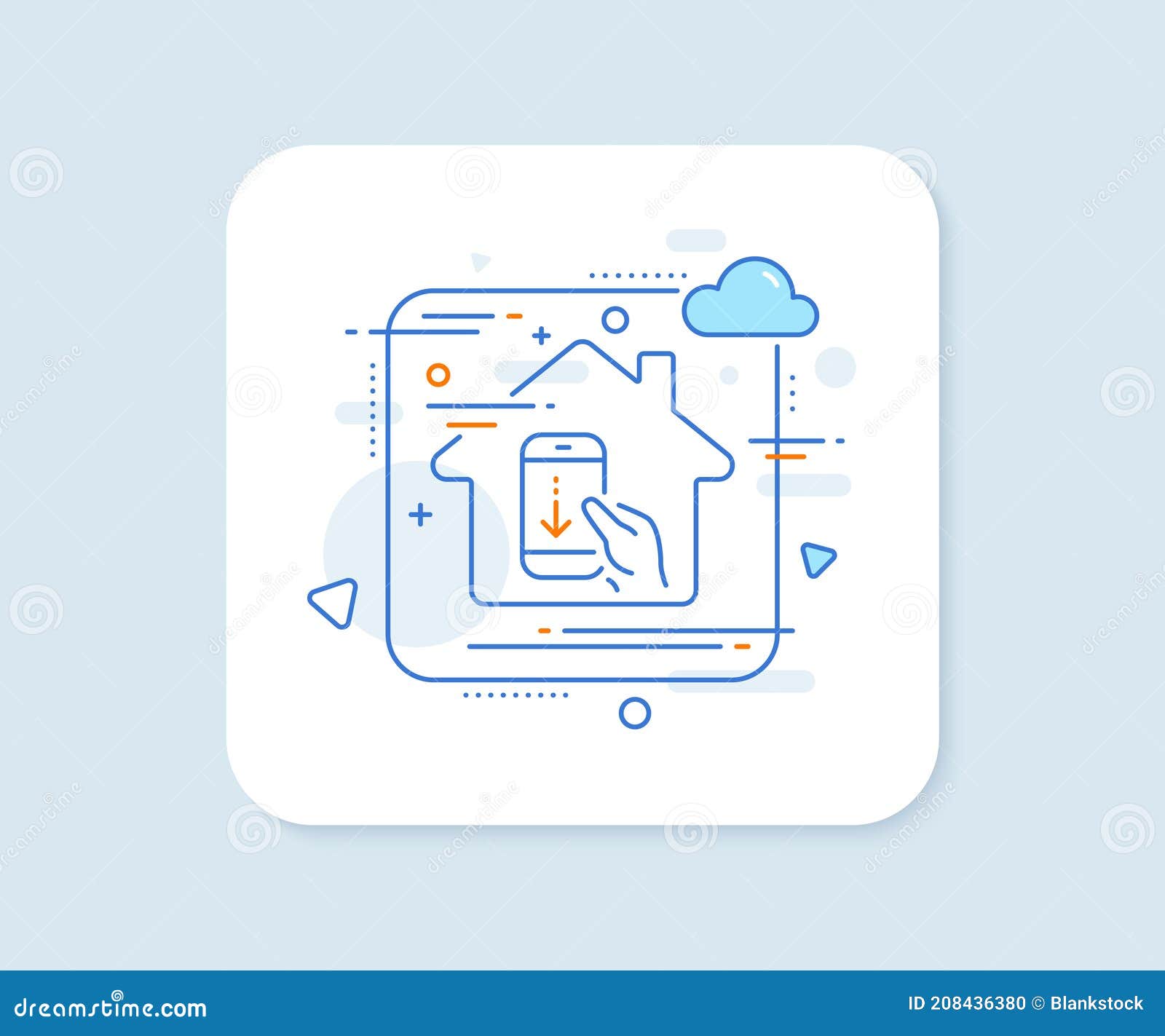 Scroll Down Phone Line Icon. Scrolling Screen Sign. Swipe Page. Vector ...