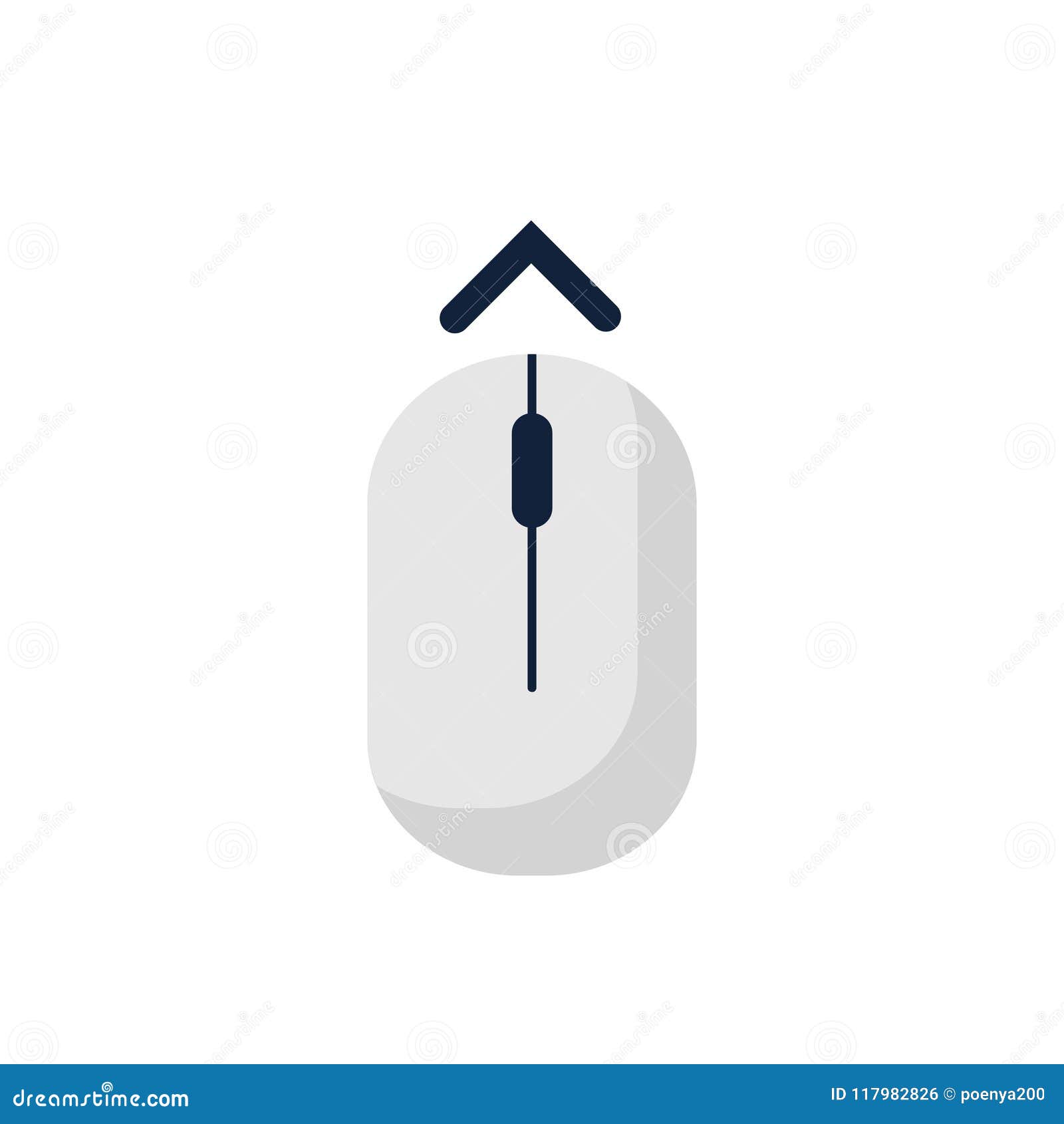 Scroll Down Up Computer Mouse Icon Symbol. Flat Style Design. Vector ...