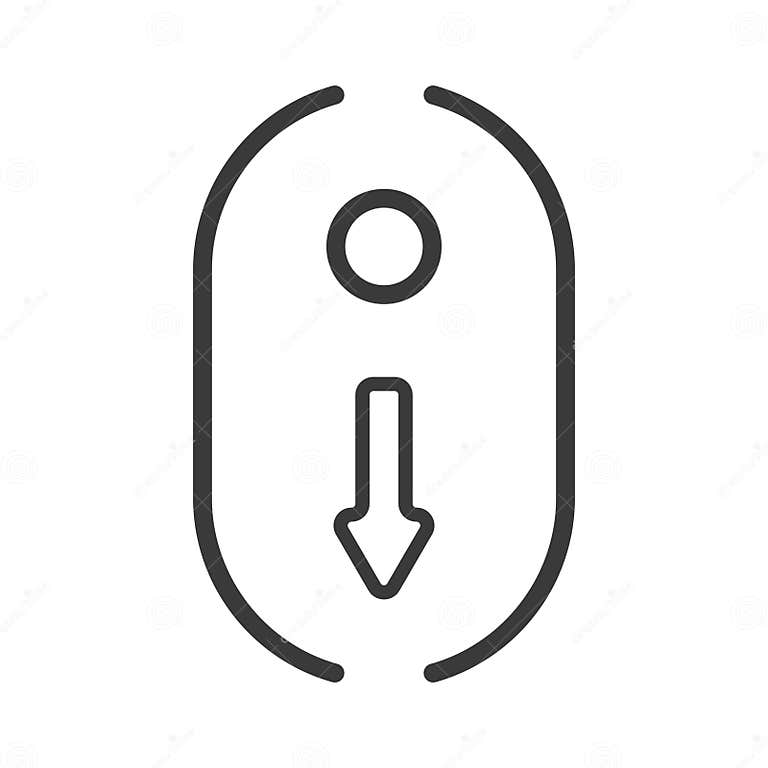 Scroll Down Vector Icon. Mouse for PC Vector with an Arrow Down. the ...