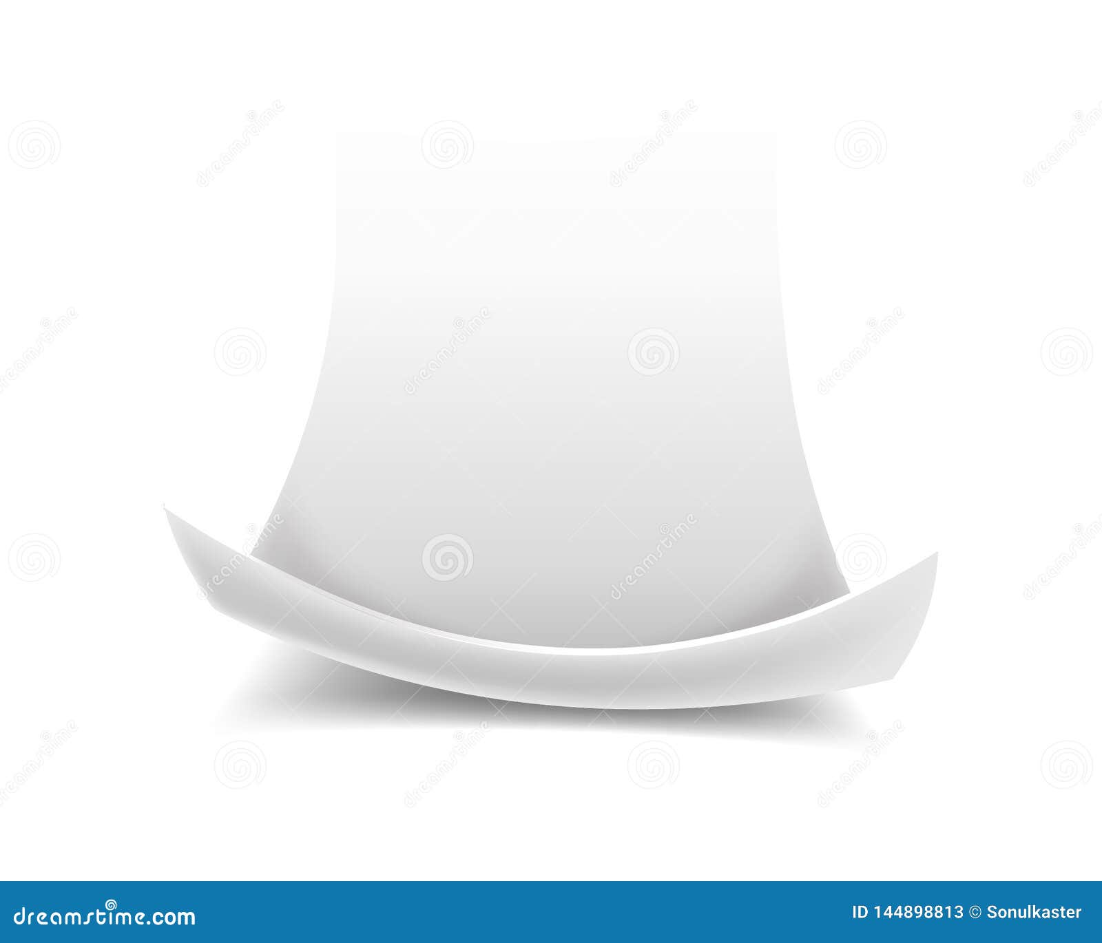 Scroll Empty Or Blank Paper Sheet With Curled Edge Stock Vector ...