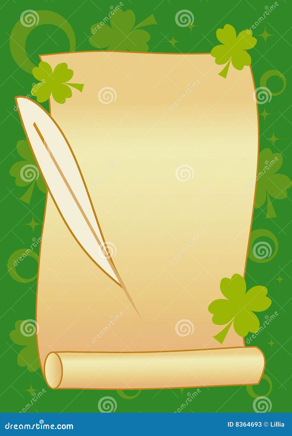 Green Scroll Clip Art