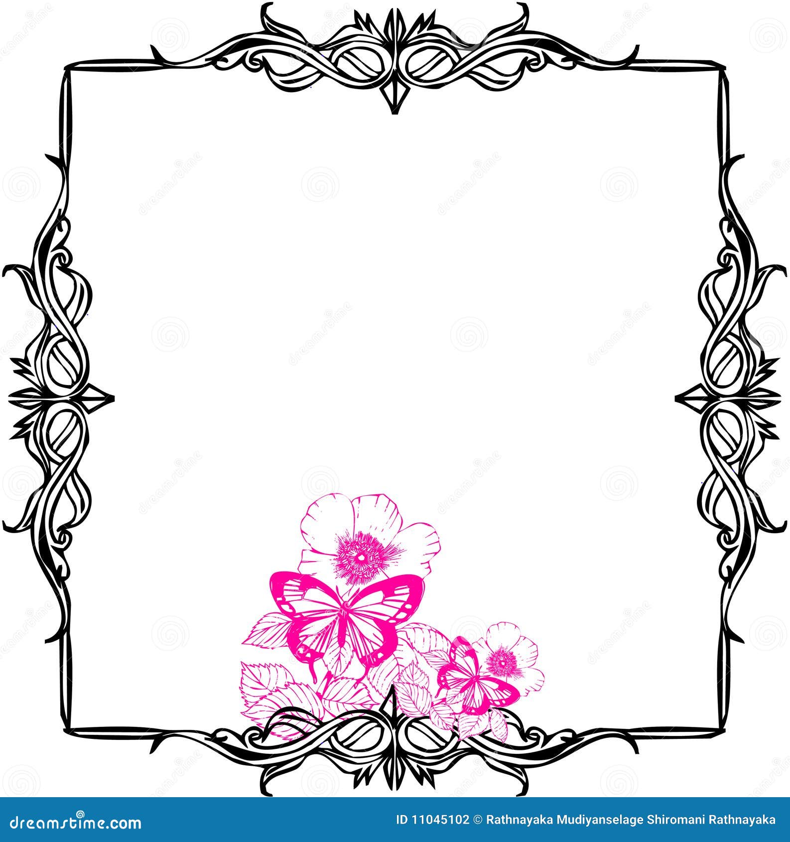 Scroll frame stock illustration. Illustration of photograph - 11045102