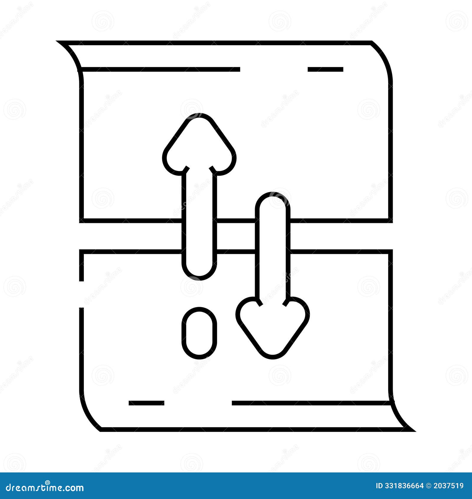 Scroll Hijacking Ux Ui Design Line Icon Vector Illustration Stock Vector - Illustration of icon ...