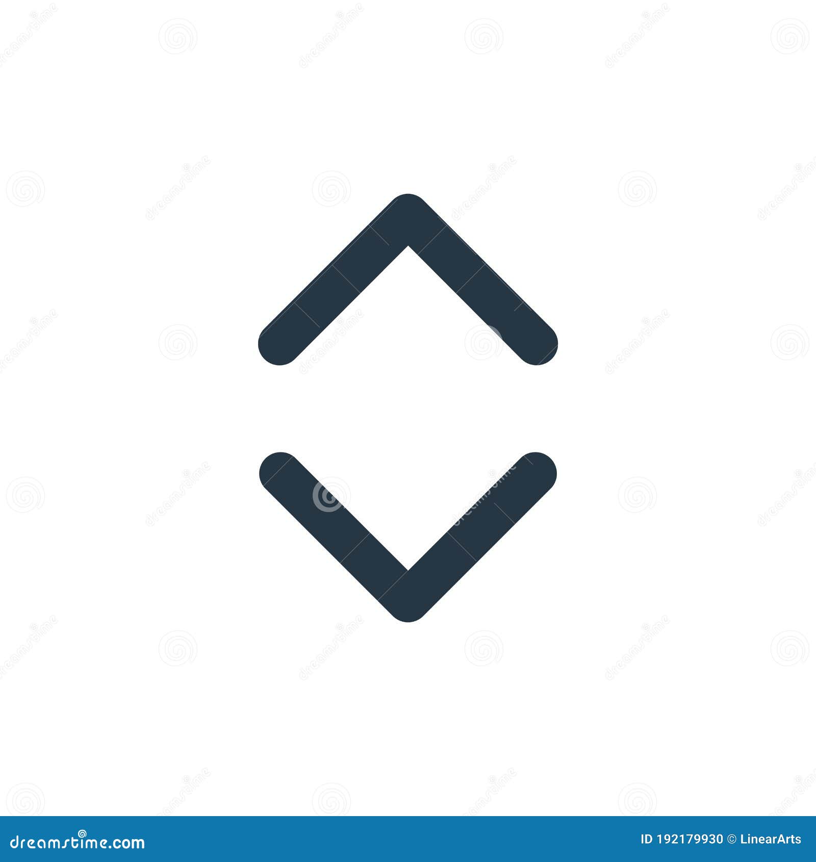 Scroll Icon Vector from Arrows Concept. Thin Line Illustration of ...