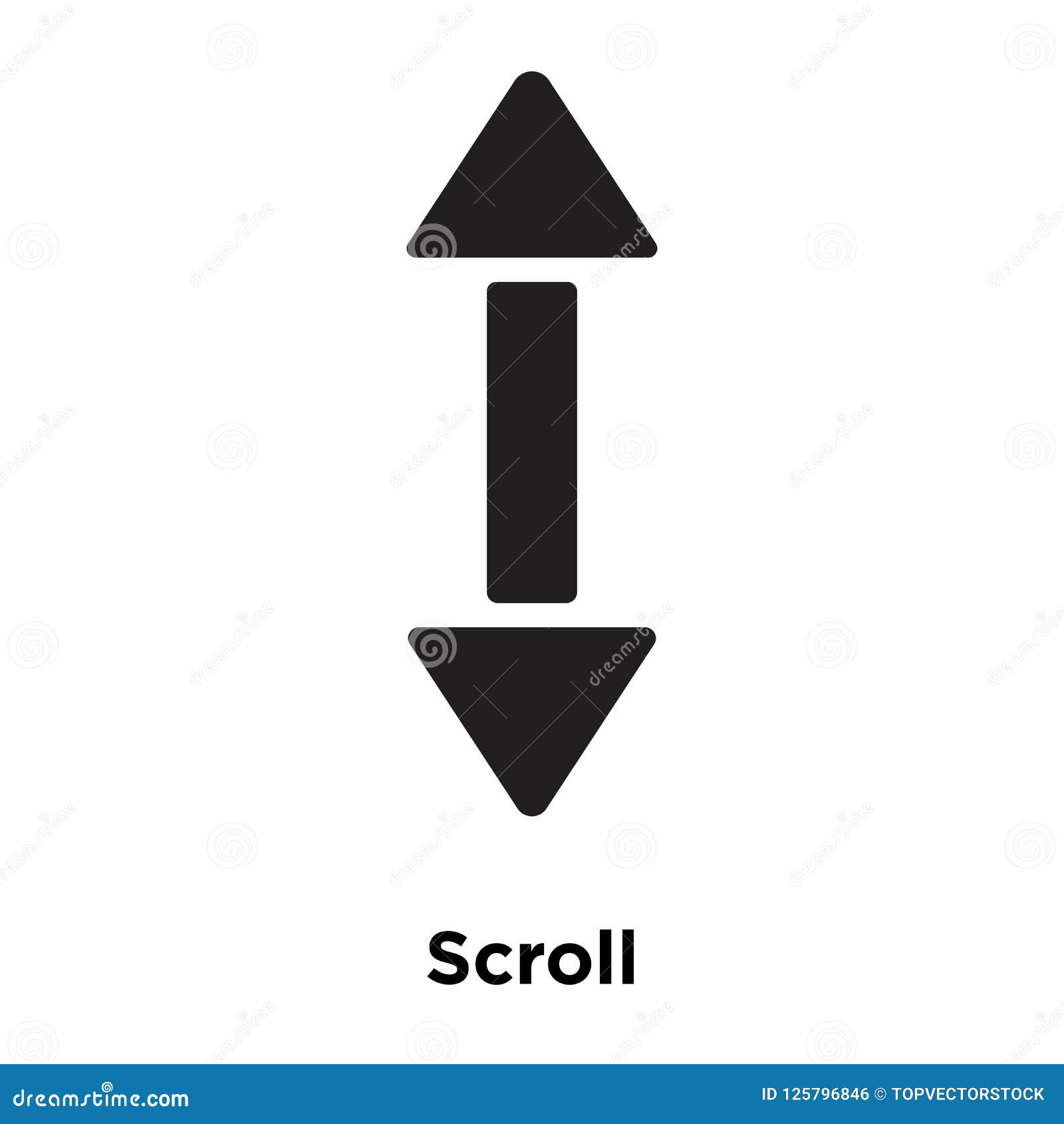 Scroll Icon Vector Isolated on White Background, Logo Concept of Stock ...