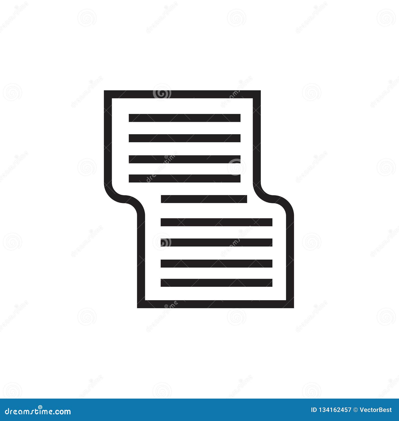 Scroll Icon Vector Sign and Symbol Isolated on White Background Stock ...