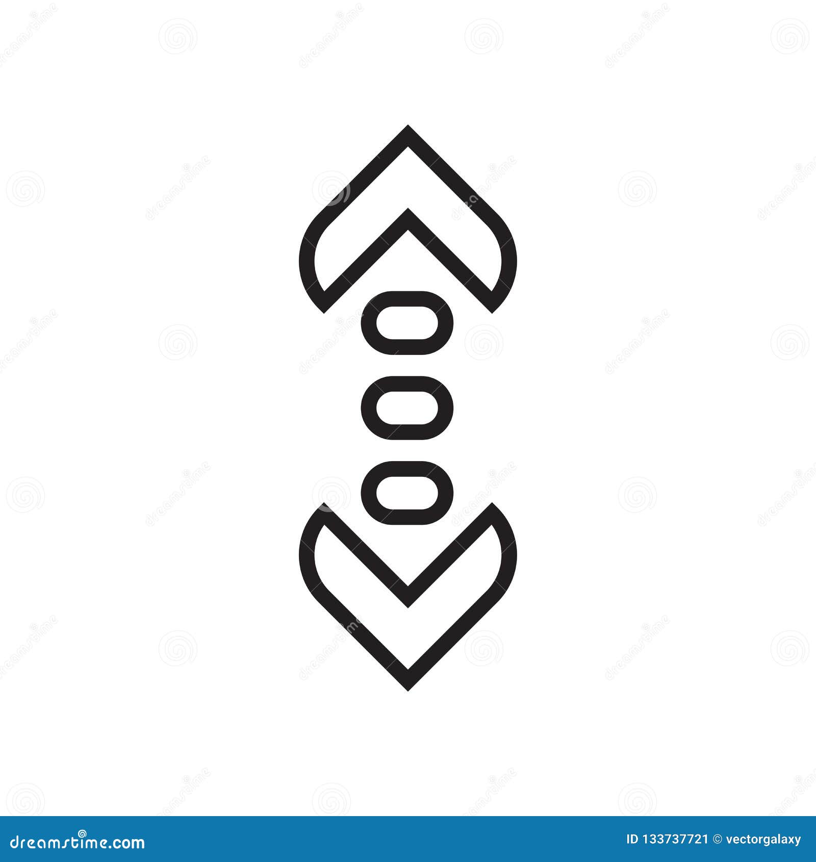 Scroll Icon Vector Sign and Symbol Isolated on White Background Stock ...