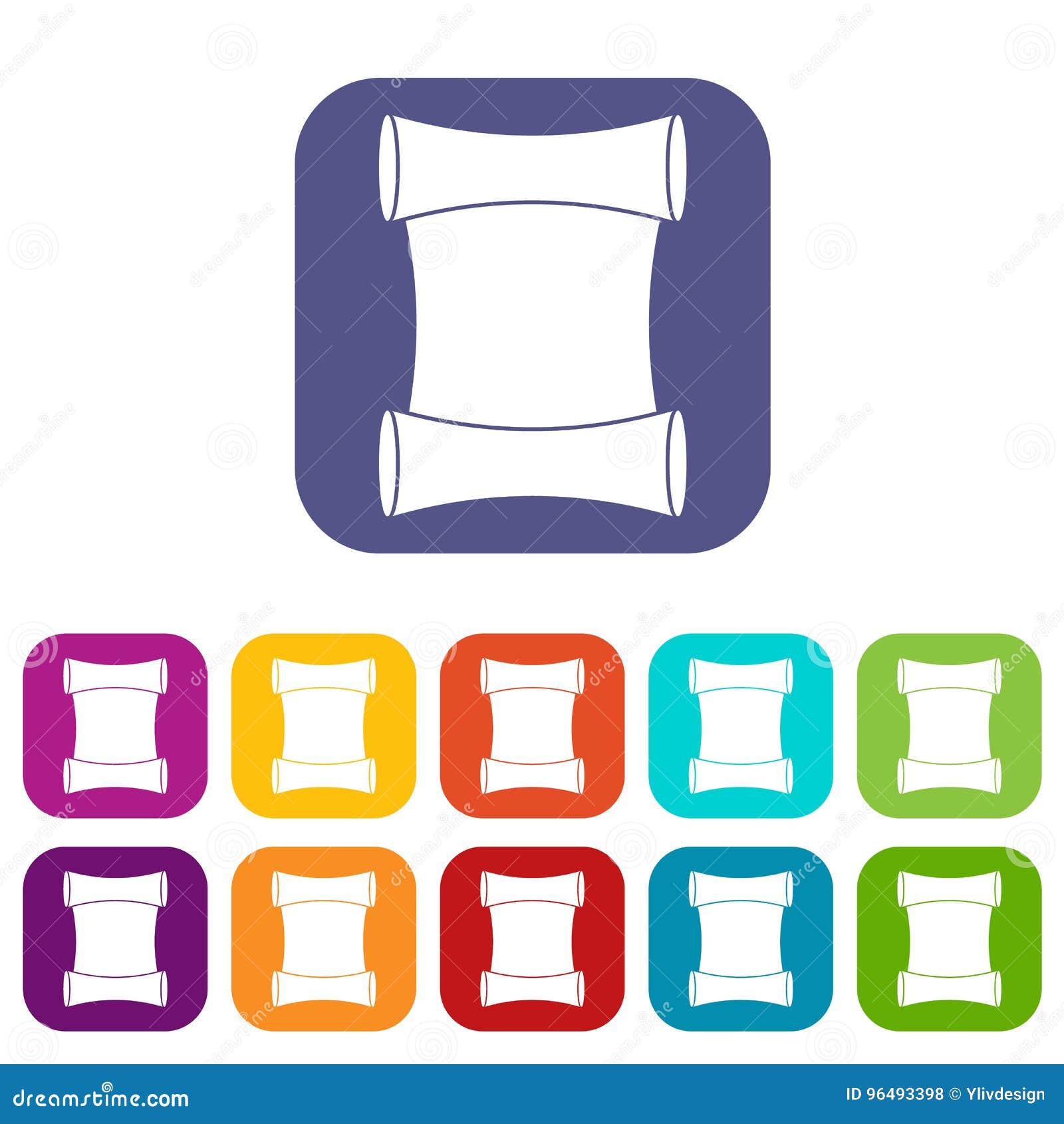 Scroll icons set stock vector. Illustration of papyrus - 96493398