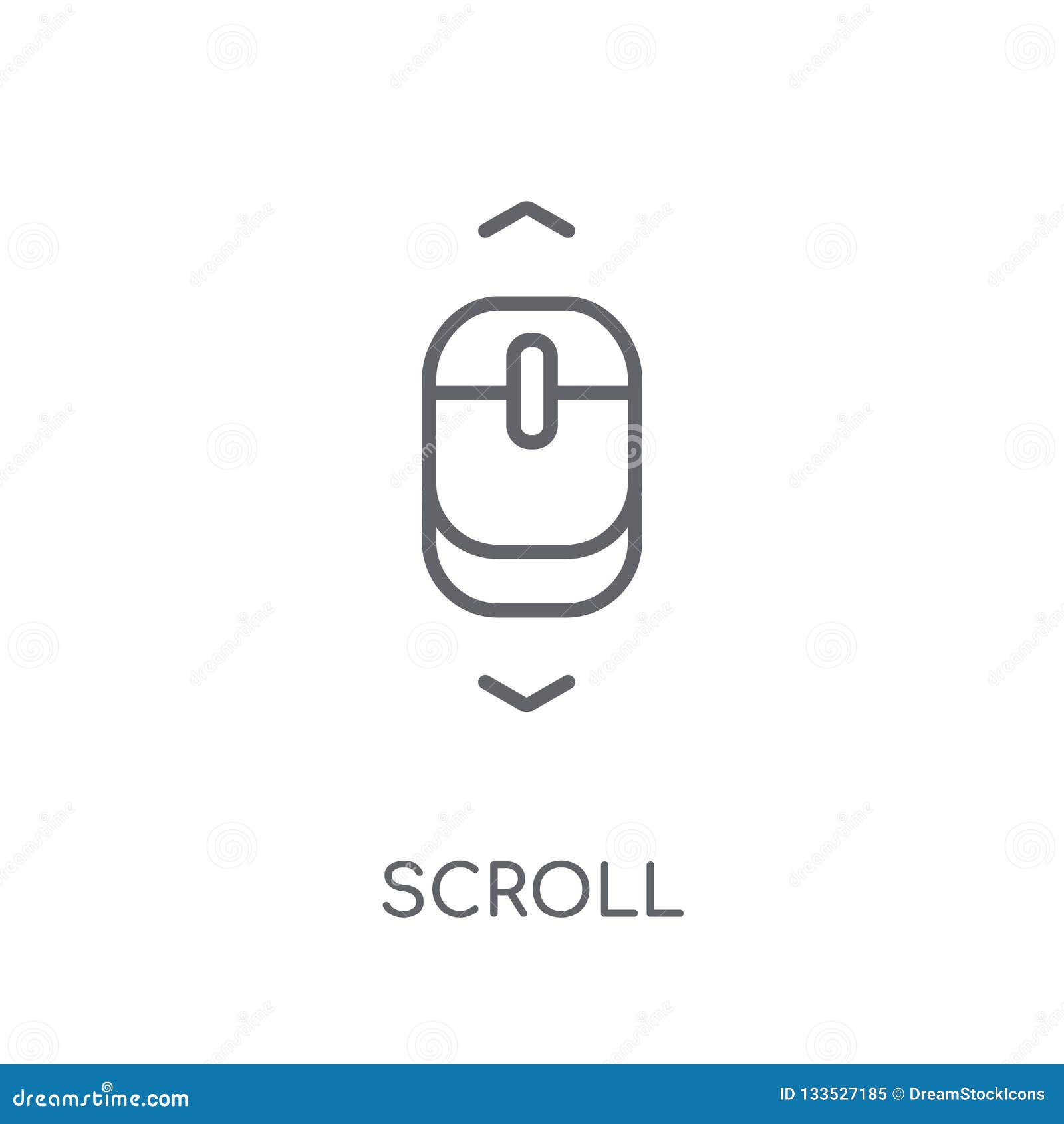 Scroll Linear Icon. Modern Outline Scroll Logo Concept on White Stock ...