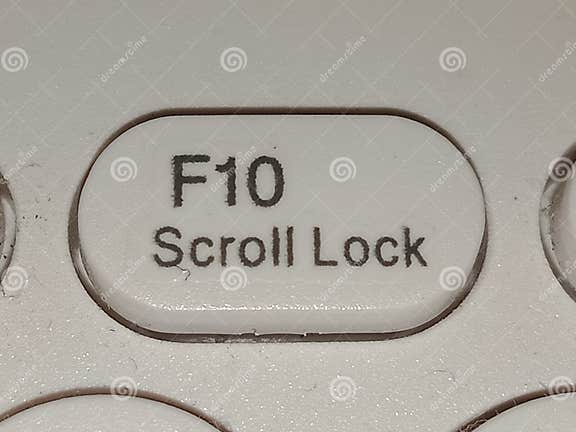 The Scroll Lock Button on the White Keyboard is Very Useful Stock Photo ...