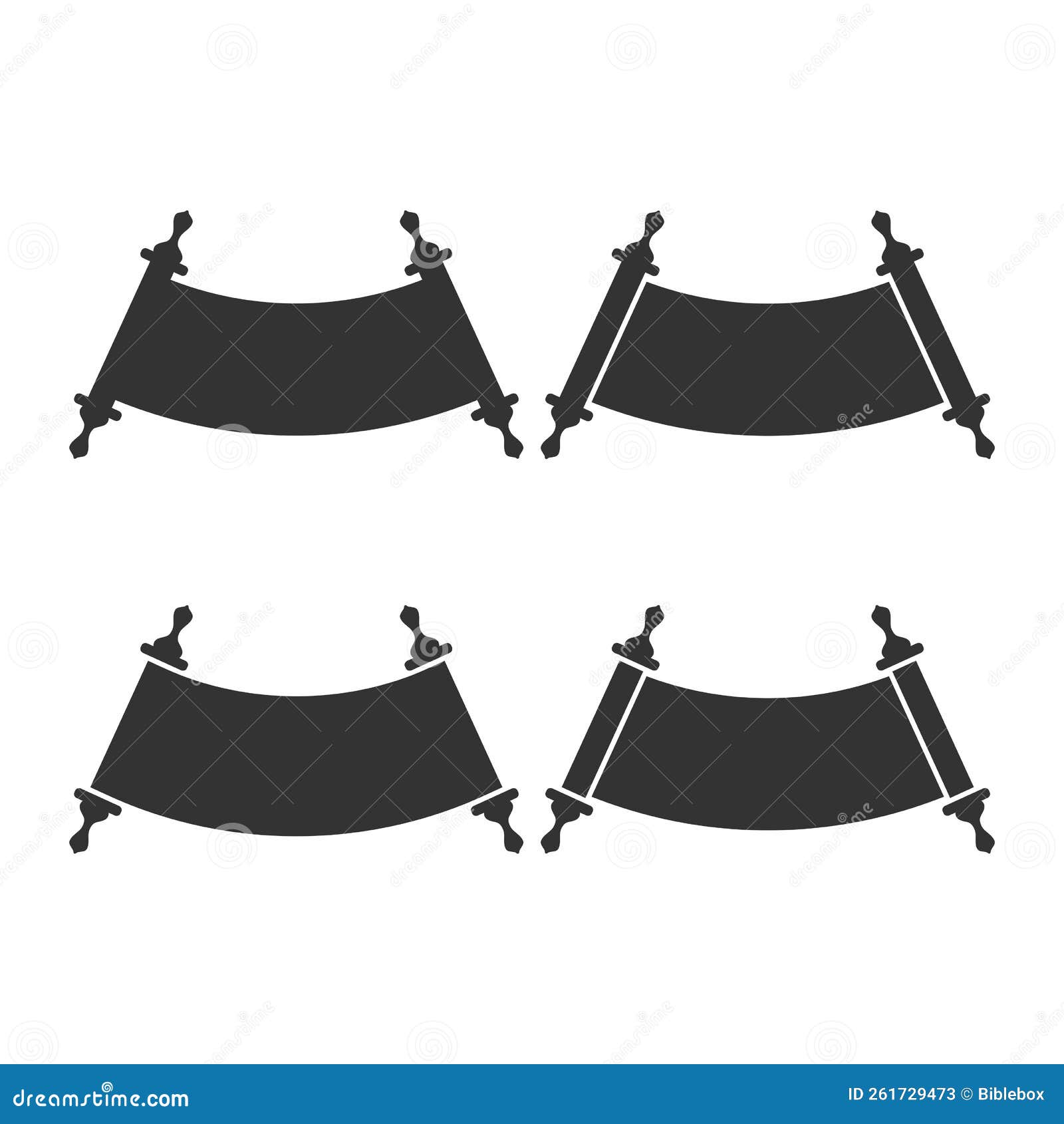 Scroll and Manuscript Vector Logo Set Stock Vector - Illustration of ...