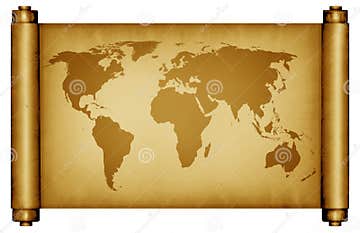 Scroll map stock illustration. Illustration of grunge - 6890664