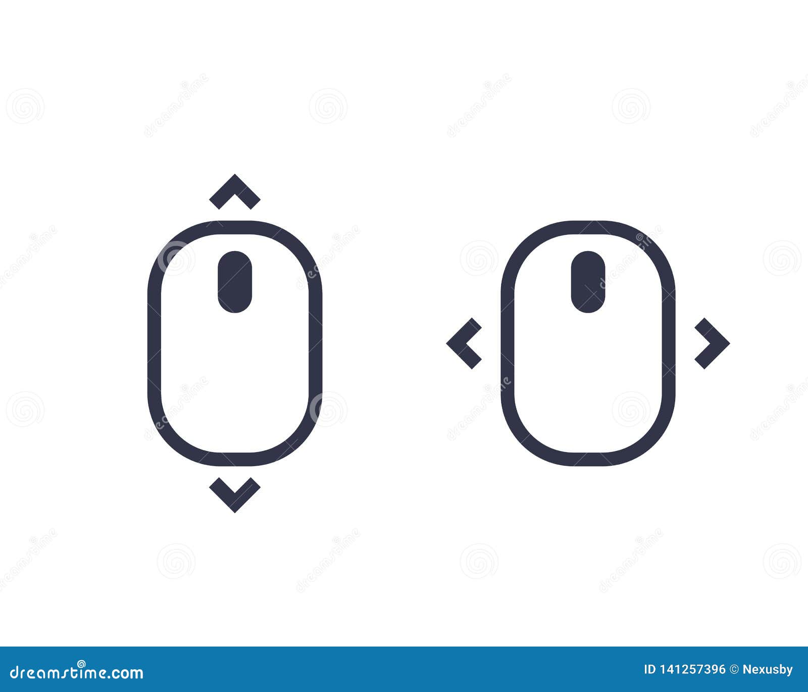 Scroll with mouse icons stock vector. Illustration of shape - 141257396