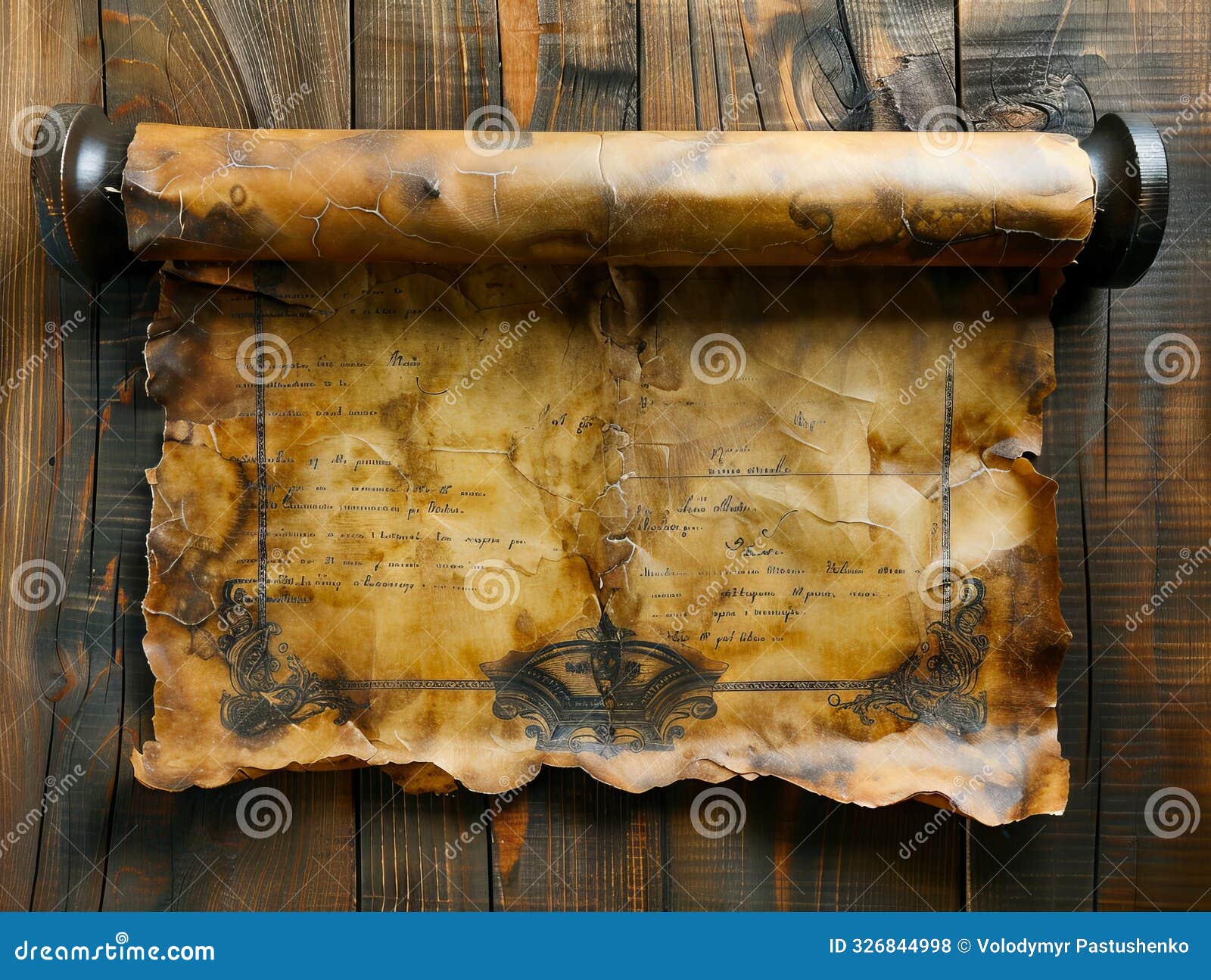 A Scroll with Old Writing on it Stock Photo - Image of outdoor, paper ...