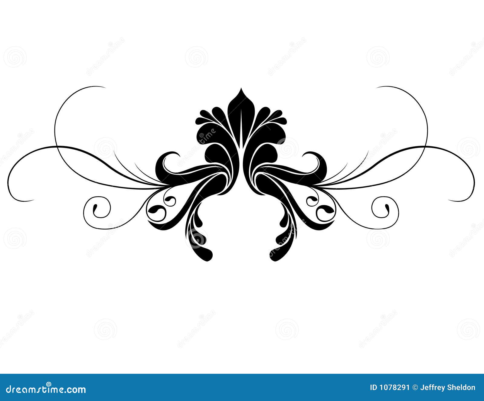 Scroll ornament stock vector. Illustration of accent, ornament - 1078291