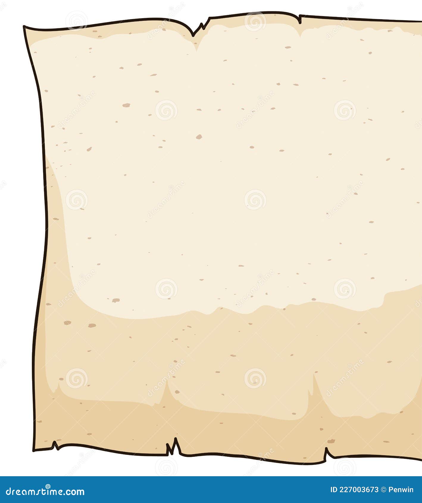 Scroll Page Coming Out from the Right in Cartoon Style, Vector ...