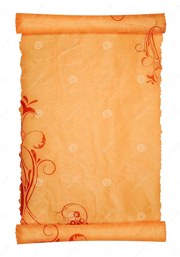 Scroll paper stock illustration. Illustration of flower - 13057506