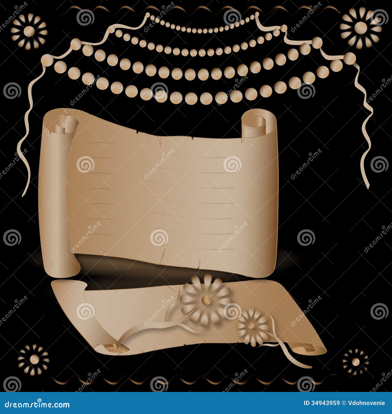 Scroll paper stock illustration. Illustration of rough - 34943959