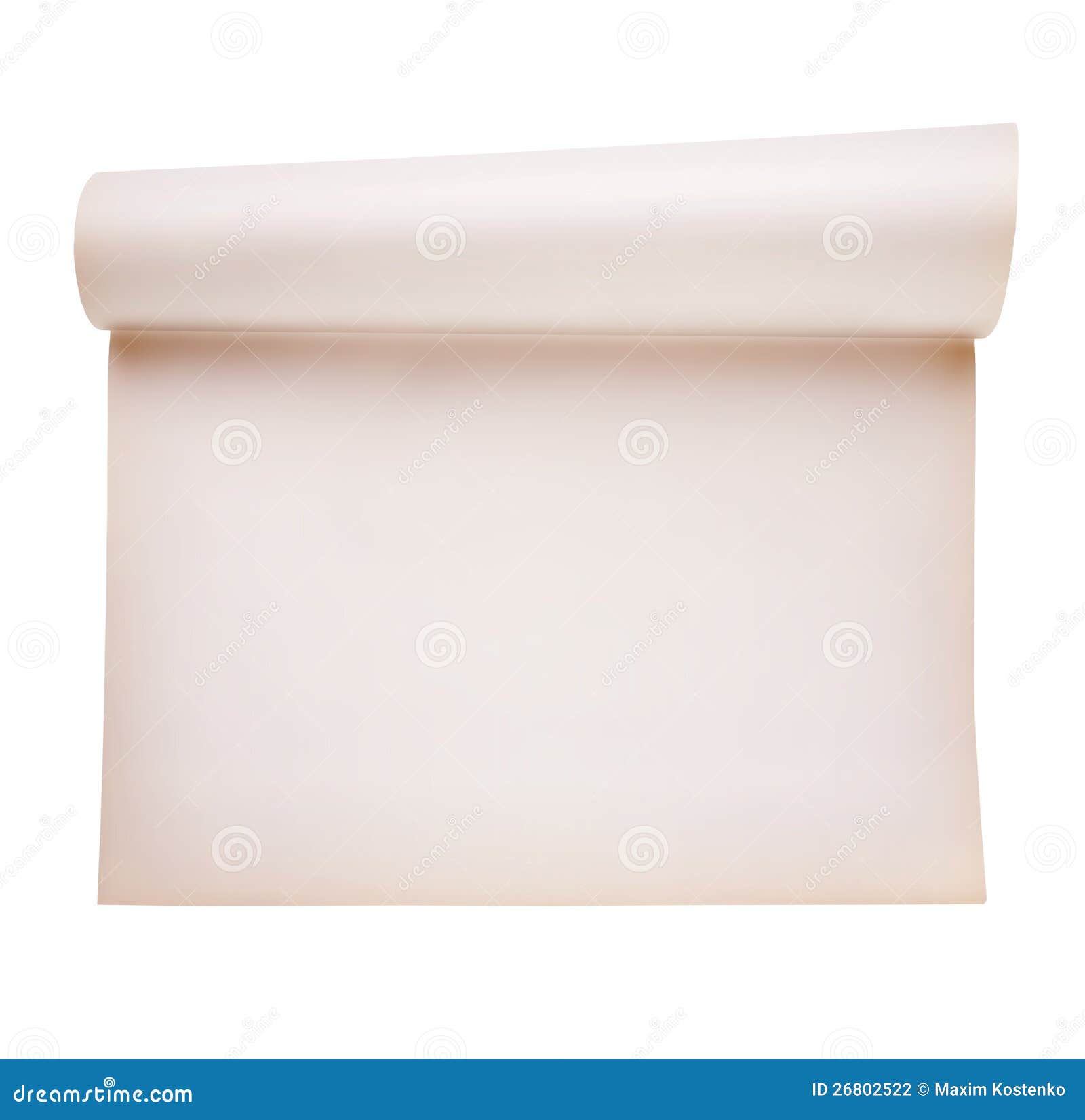 Scroll paper, smooth paper stock photo. Image of backdrop - 26802522