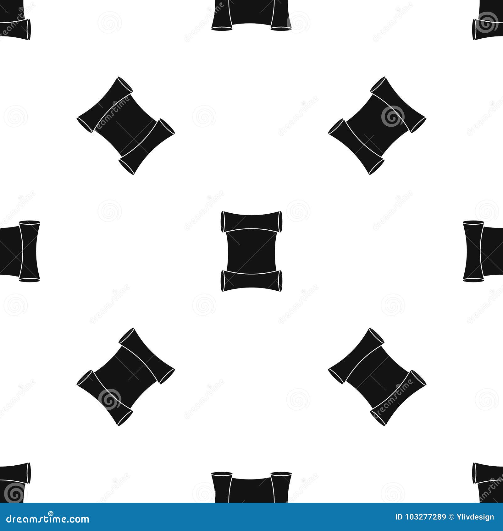 Scroll Pattern Seamless Black Stock Vector - Illustration of manuscript ...